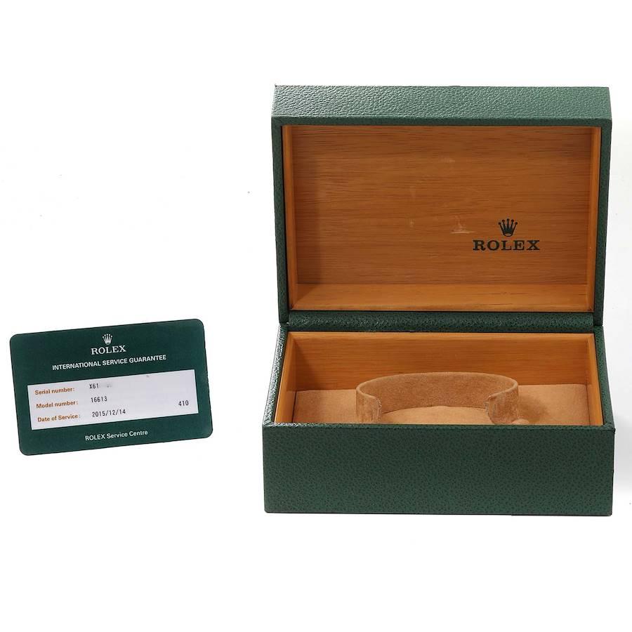 Rolex Submariner Steel Yellow Gold Serti Dial Mens Watch 16613 Box ...
