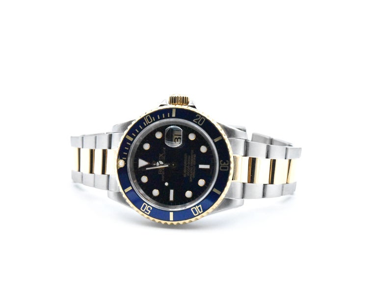 Rolex Submariner Two-Tone Blue Dial Watch Ref. 16613 For Sale at ...