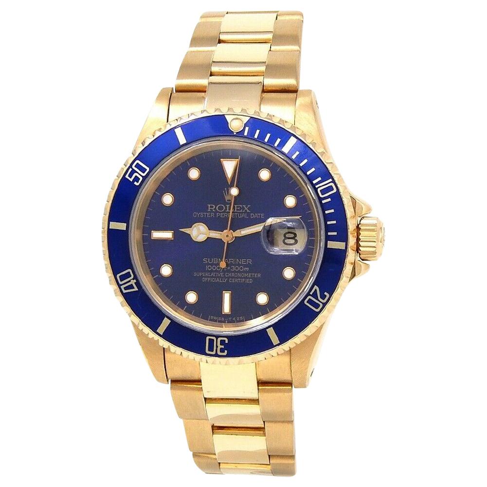 Rolex Submariner 'X Serial' 18 Karat Yellow Gold Automatic Men's Watch ...