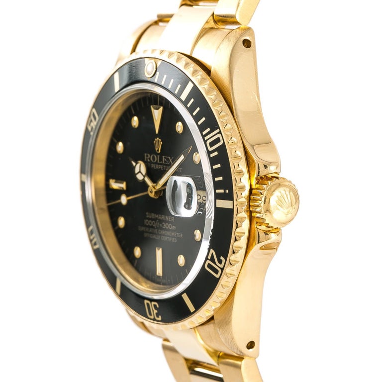 Rolex Submariner 16808, Black Dial Certified Authentic For Sale at 1stDibs
