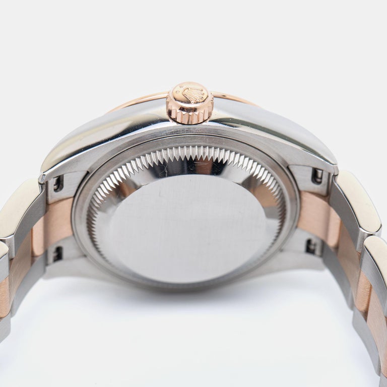 Rolex Sundust Diamond 18k Everose Gold Stainless Steel Datejust ...