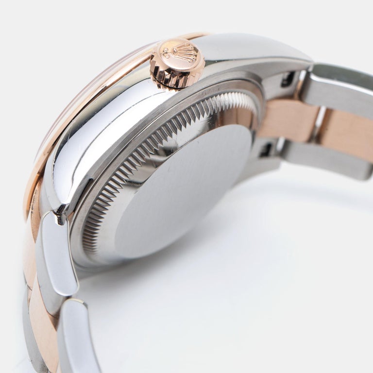 Rolex Sundust Diamond 18k Everose Gold Stainless Steel Datejust ...