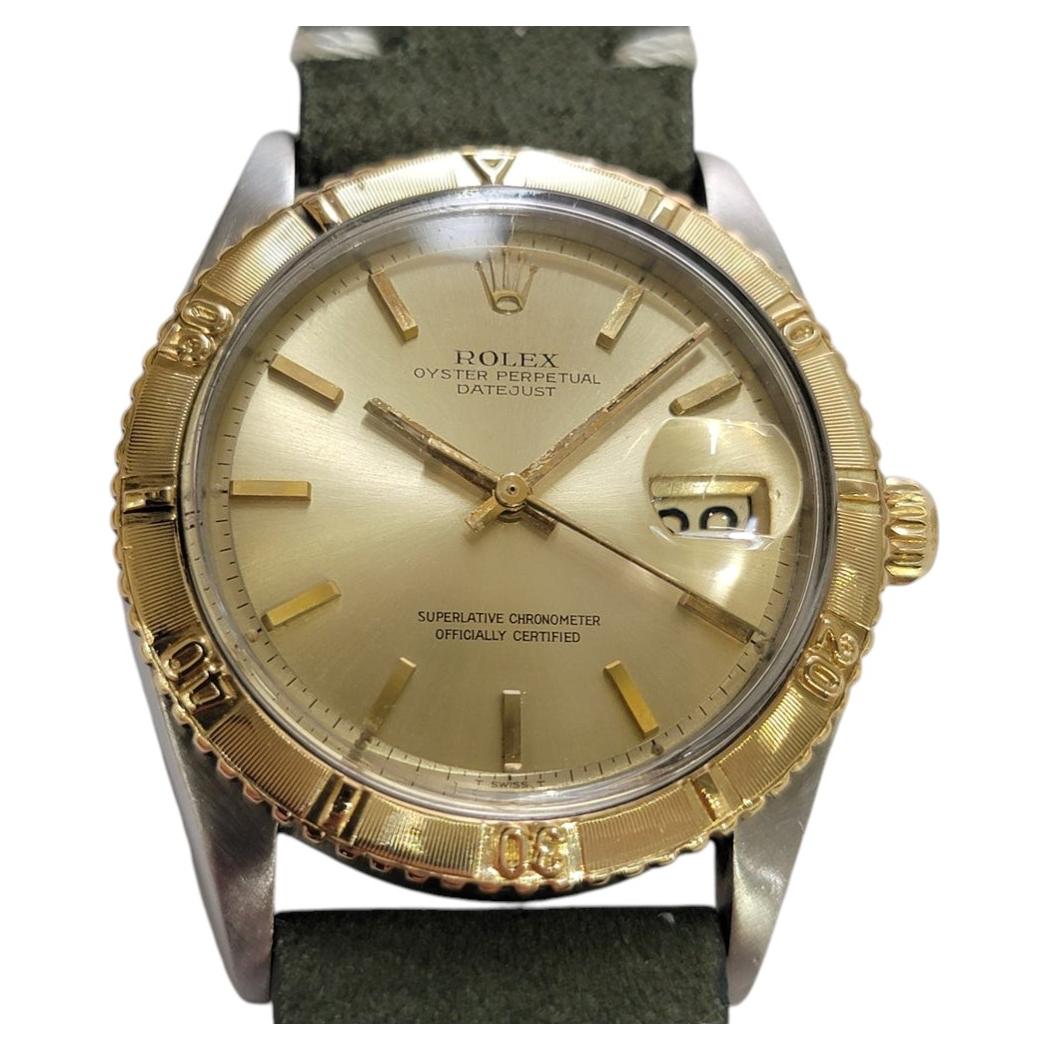 Rolex Datejust Turn-O-Graph Thunderbird 16253 14K Yellow Gold Stainless ...