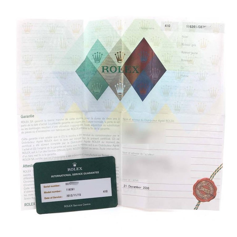 Rolex Turnograph Datejust Steel 18K Rose Gold Mens Watch 116261 Box ...