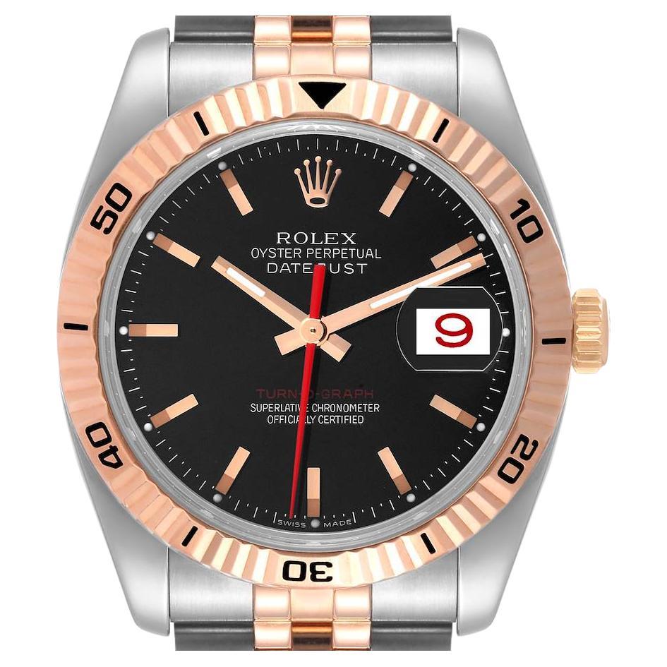 Rolex Datejust Turnograph Steel Yellow Gold Tapestry Dial Watch 16263 ...