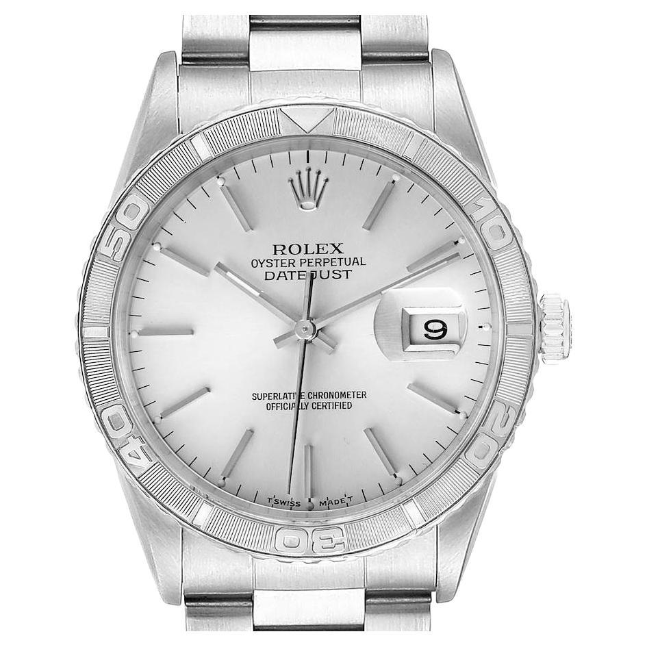 Rolex Datejust Turnograph Steel Yellow Gold Tapestry Dial Watch 16263 ...
