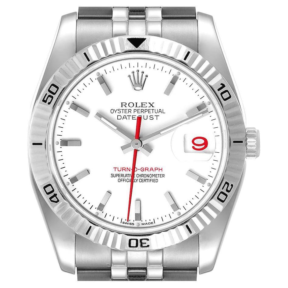 Rolex Turnograph Men's Steel Watch with Thunderbird Bezel 16250 at ...