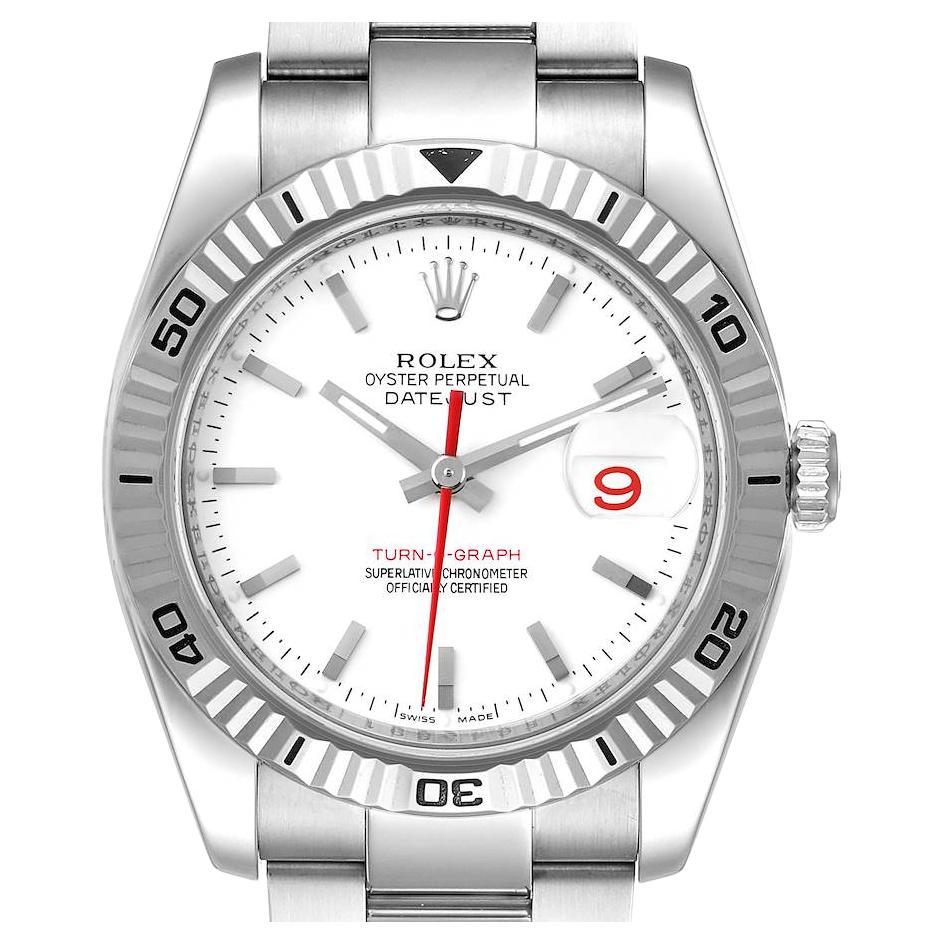 Rolex Turnograph Men's Steel Watch with Thunderbird Bezel 16250 at ...
