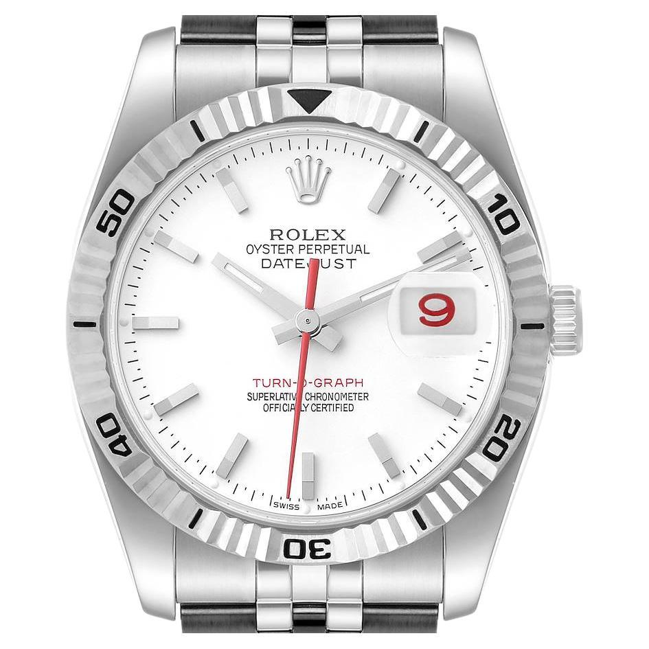 Rolex Turnograph Men's Steel Watch with Thunderbird Bezel 16250 at ...