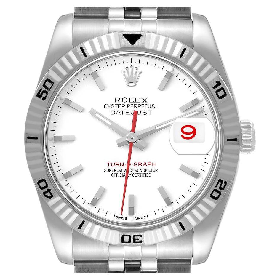 Rolex Turnograph Men's Steel Watch with Thunderbird Bezel 16250 at ...