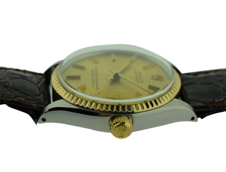 Rolex Two-Tone Oyster Perpetual with Original Strap and Buckle circa ...