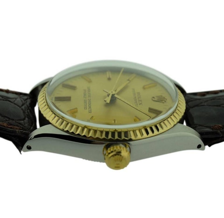 Rolex Two-Tone Oyster Perpetual with Original Strap and Buckle circa ...
