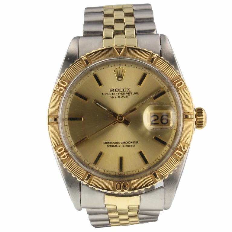 Rolex Vintage Datejust Thunderbird Turn-O-Graph Two-Tone Watch 1625 at ...