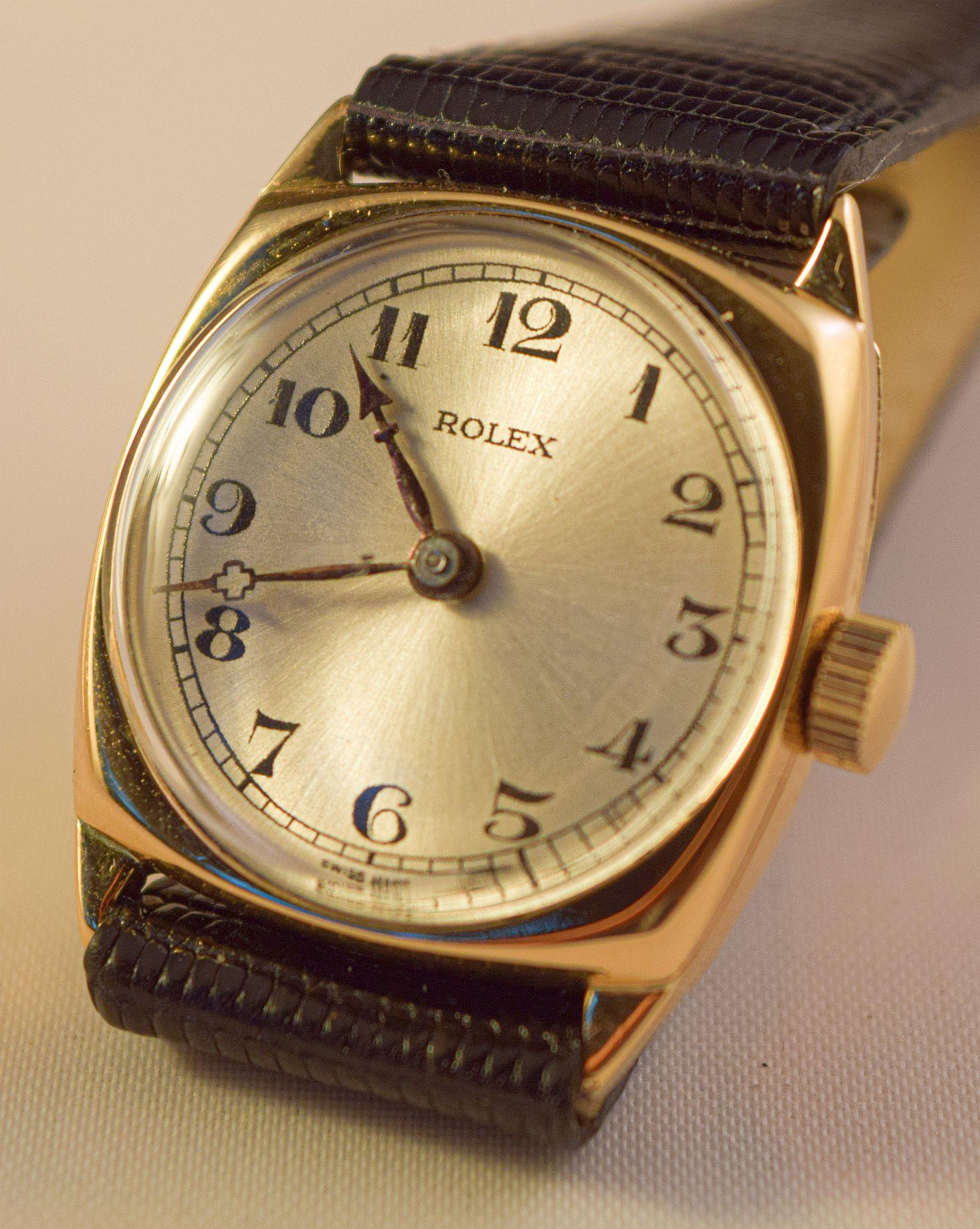 Rolex Vintage rare cushion shaped watch For Sale at 1stDibs