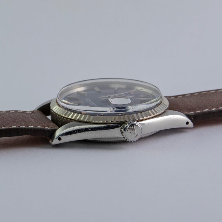 Rolex White Gold and Stainless Blue Sigma Dial Datejust Wristwatch at ...