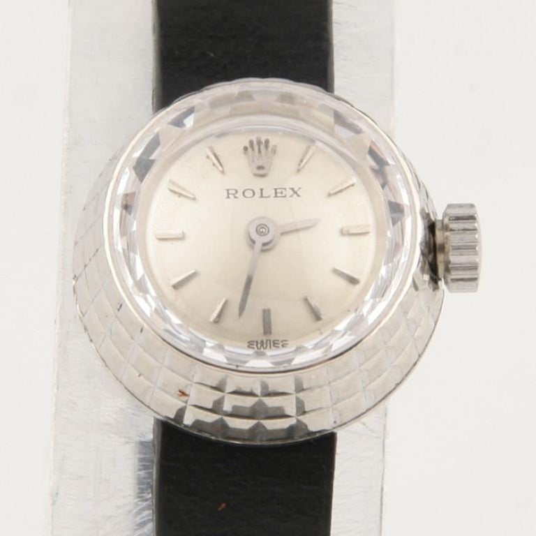 Rolex Women's Modele Depose #1401 18 Karat Watch Cameleon Leather Band ...
