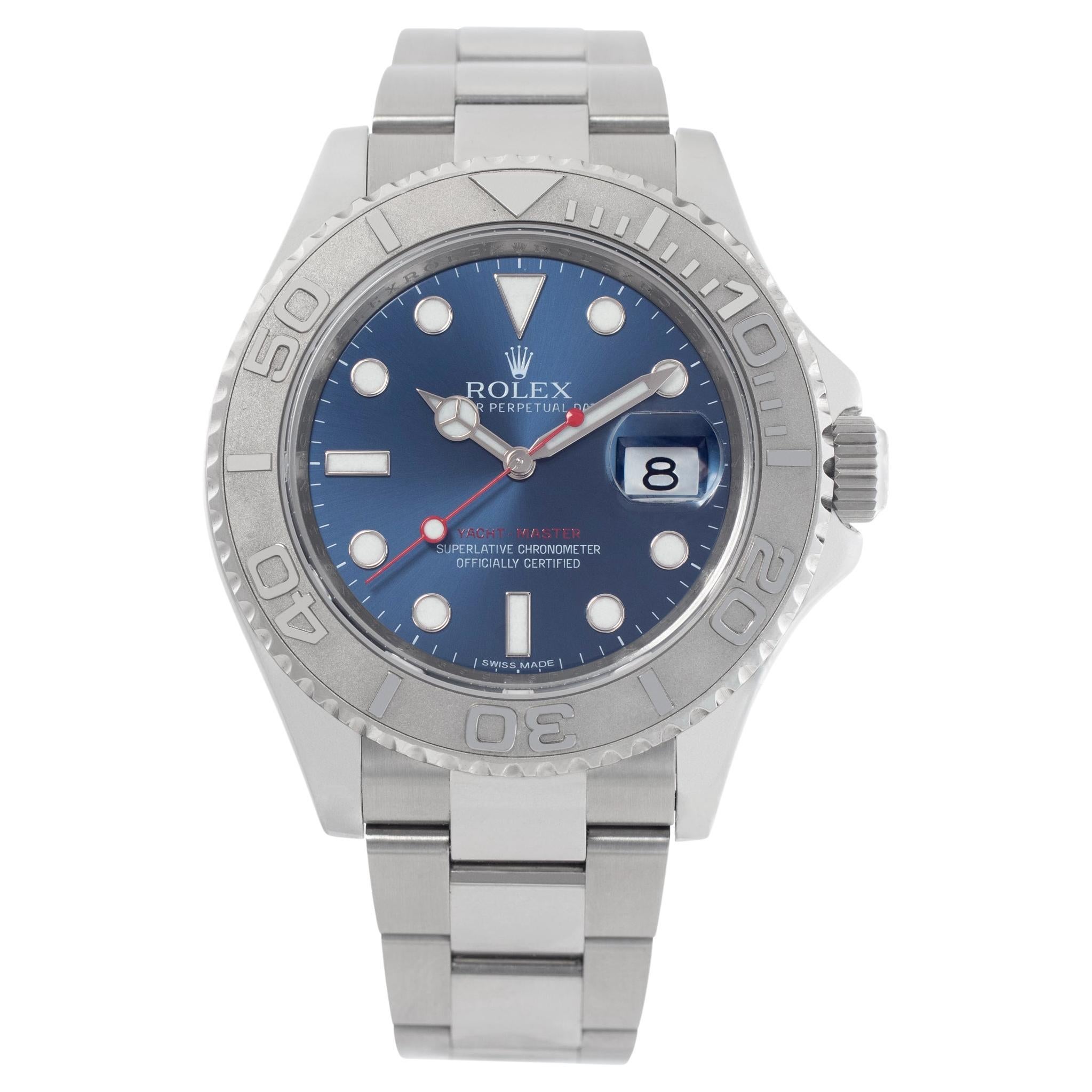Rolex Yacht-Master 169628, Blue Dial, Certified and Warranty For Sale ...