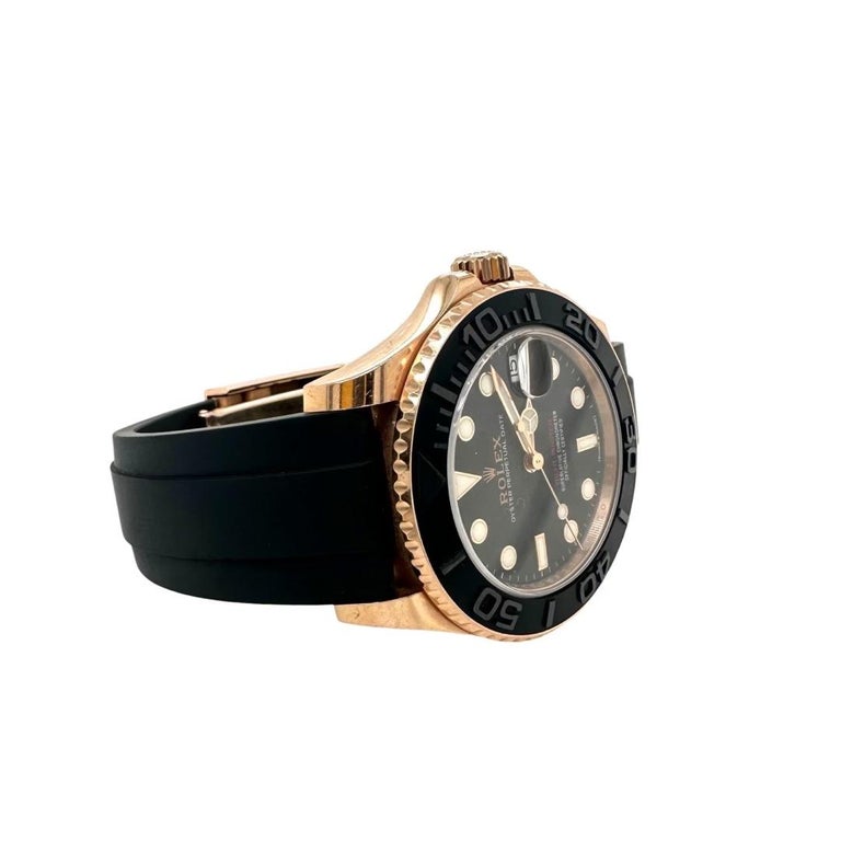 Rolex Yacht-Master 268655 Oysterflex Band 18k Rose Gold Watch For Sale ...