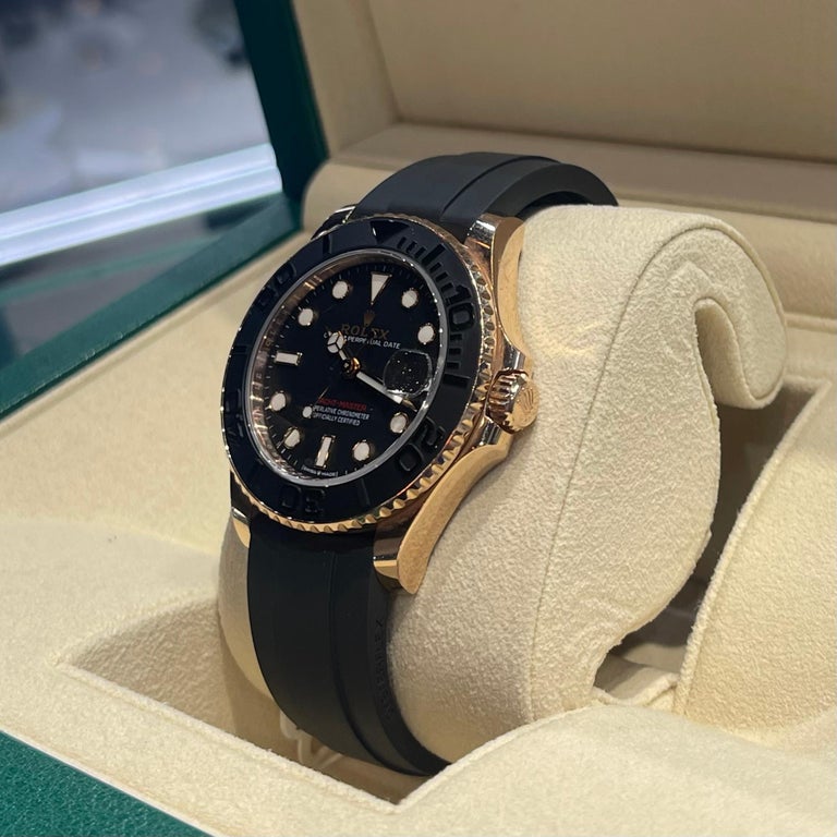Rolex Yacht-Master 268655 Oysterflex Band 18k Rose Gold Watch For Sale ...