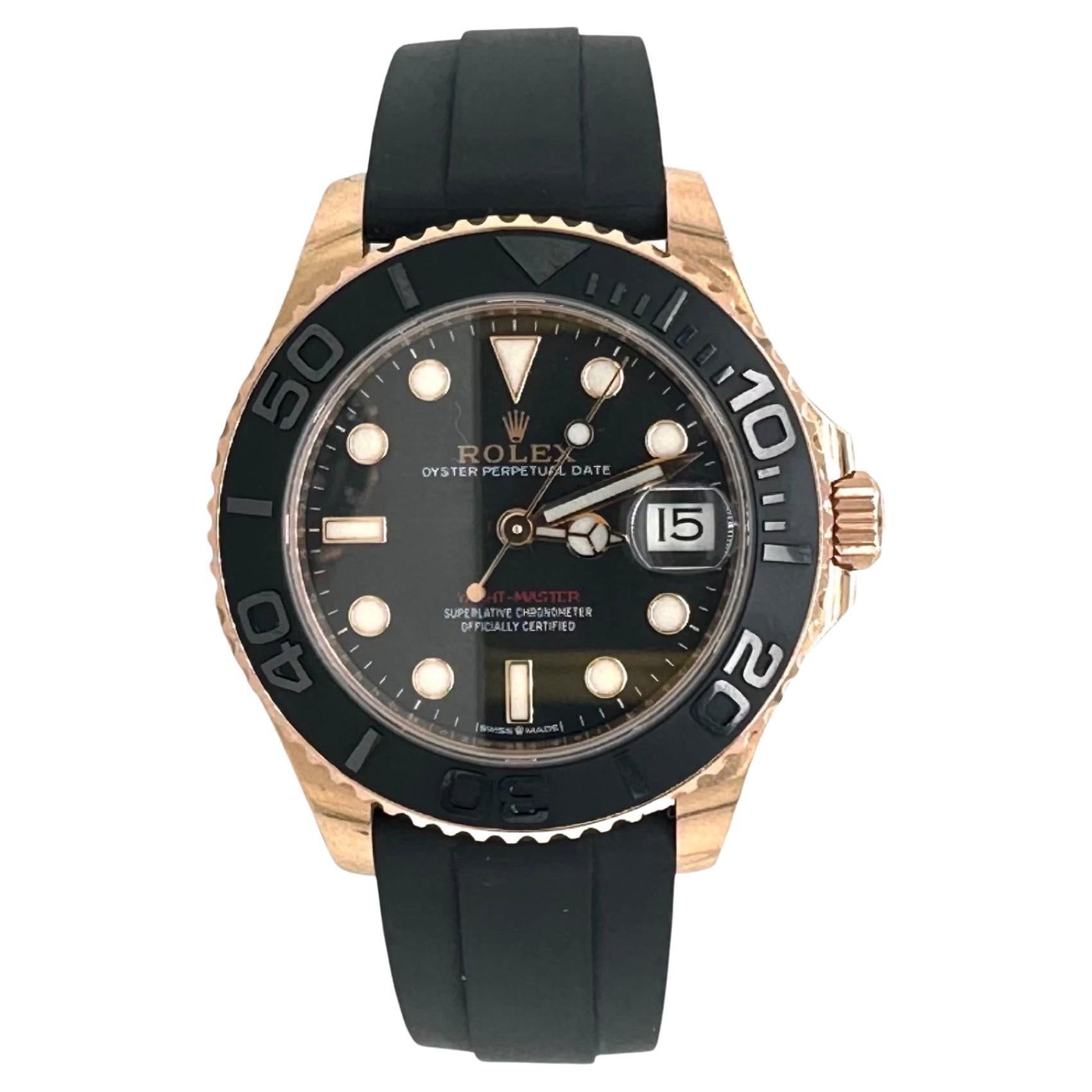 Rolex Yacht Master 68628 Blue Dial 18K Yellow Gold Watch at 1stDibs