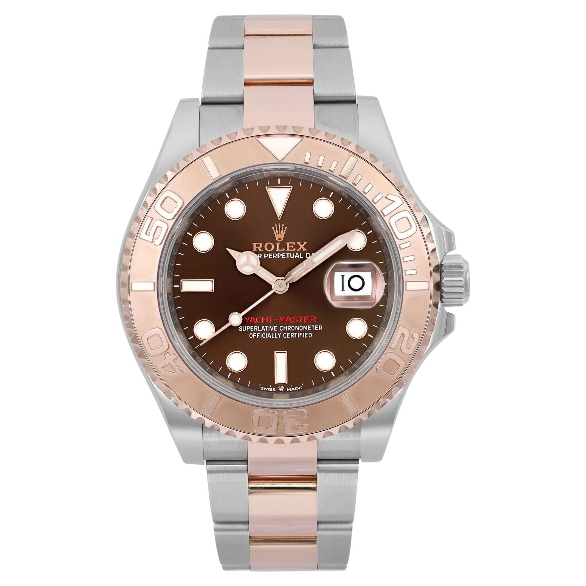 Rolex Yacht Master 40mm Steel 18K Gold Chocolate Dial Automatic Men ...
