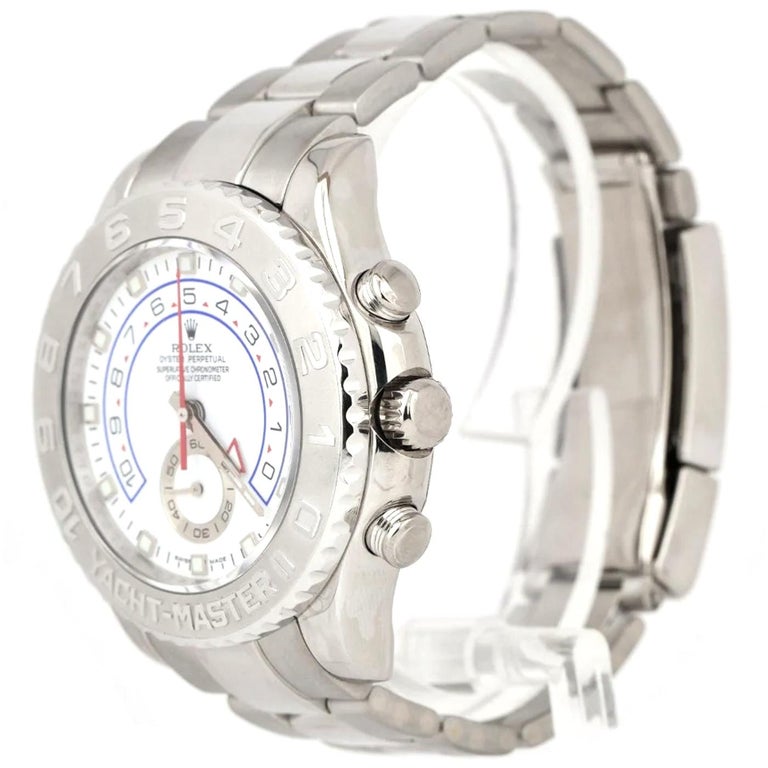 Rolex Yacht-Master II Platinum White Gold White Dial Oyster Watch ...