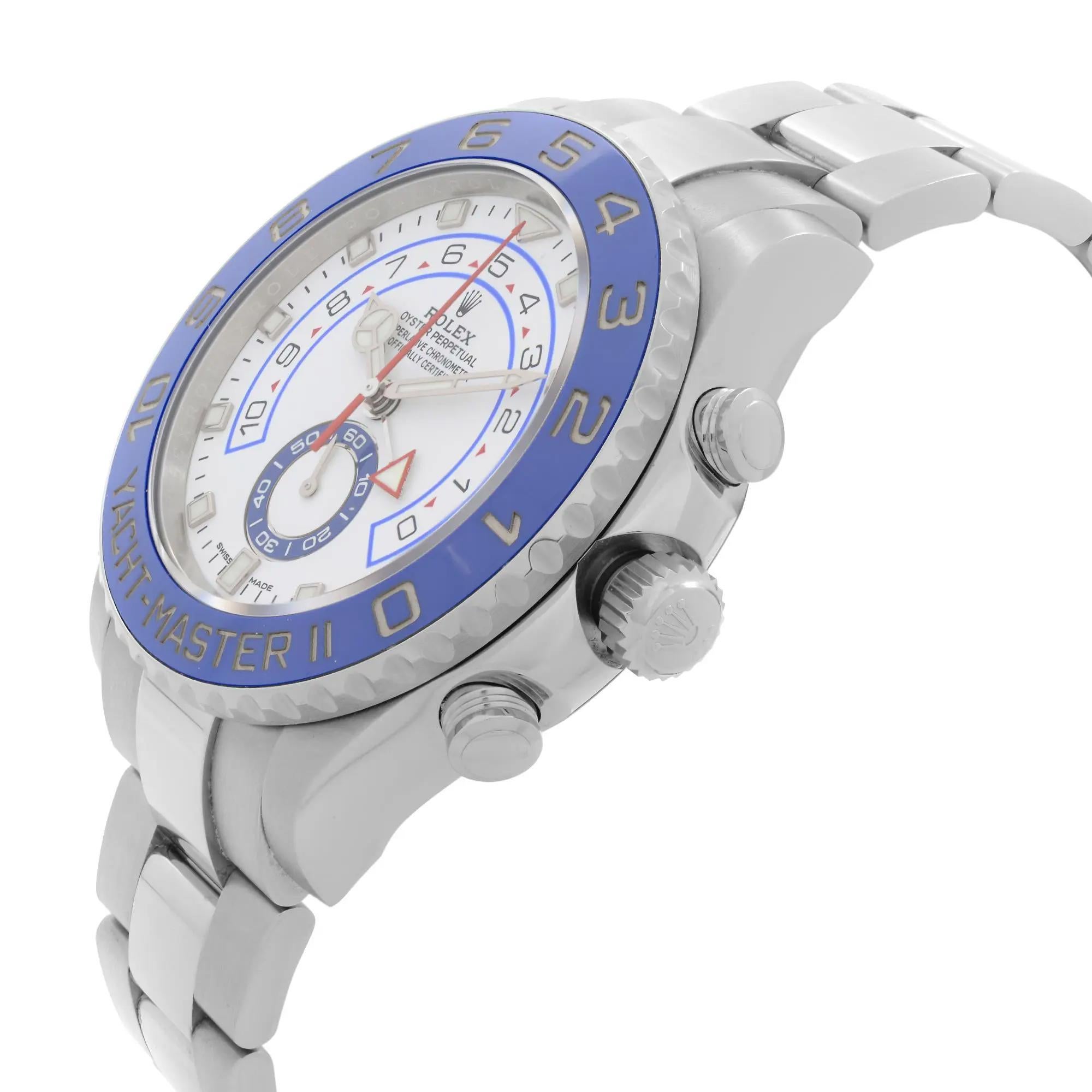 Rolex Yacht-Master II Steel White Dial Automatic Mens Watch 116680 For ...