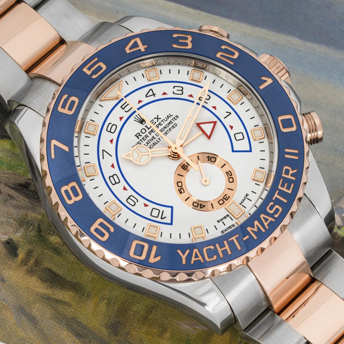 Rolex Yacht-Master II Oystersteel and Rose Gold 116681 at 1stDibs