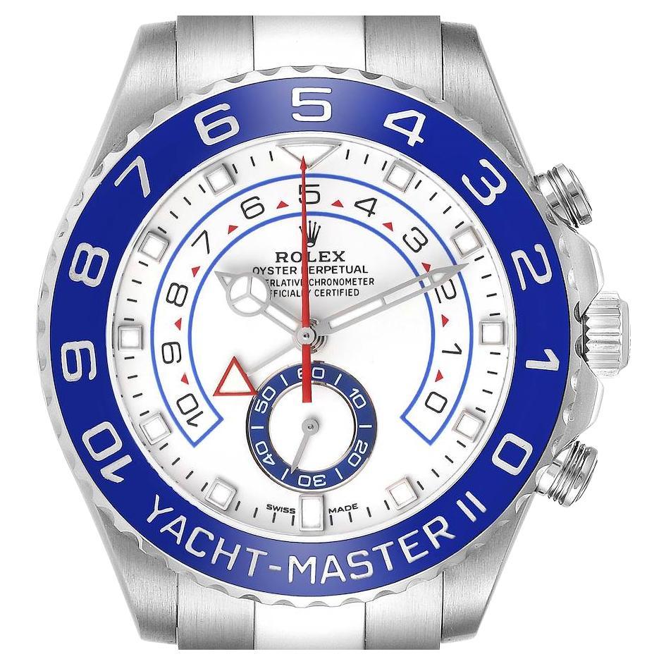 Rolex Yachtmaster II 44 Steel Blue Cerachrom Bezel Mens Watch 116680 ...