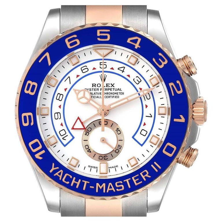 Rolex Yachtmaster II 44mm Steel Rose Gold Mens Watch 116681 Box Card ...
