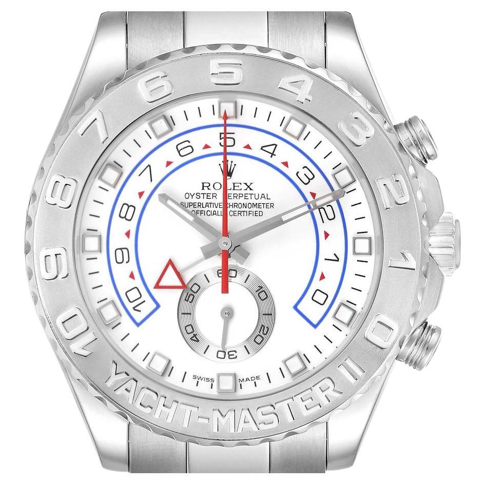 Rolex Yachtmaster II Regatta White Gold Platinum Watch 116689 Unworn ...