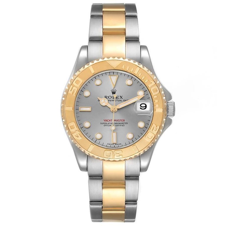 Rolex Yachtmaster Midsize Steel Yellow Gold Mens Watch 168623 Box ...