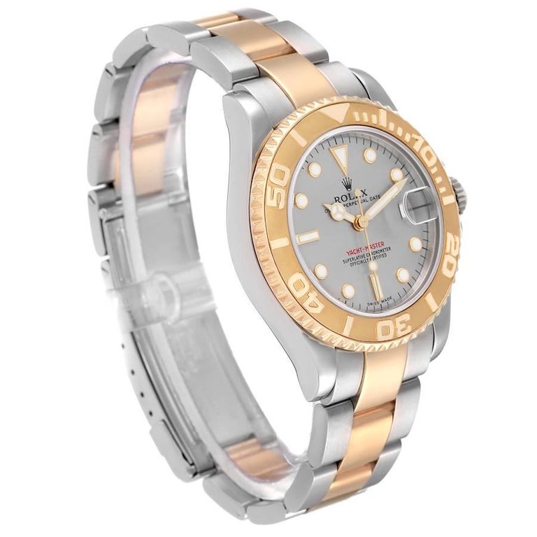 Rolex Yachtmaster Midsize Steel Yellow Gold Mens Watch 168623 Box ...