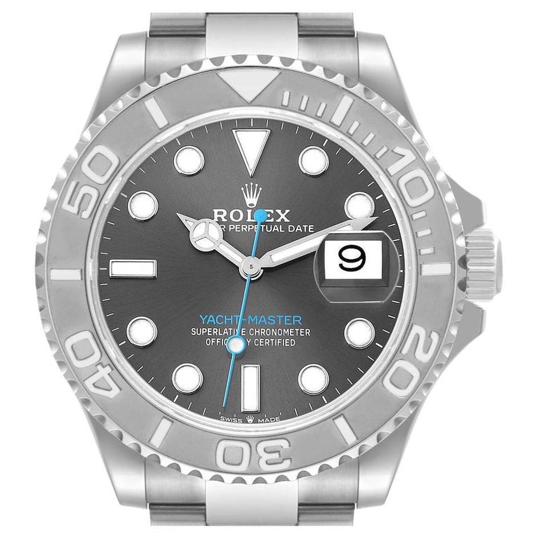 Rolex Yachtmaster Steel Platinum Bezel Rhodium Dial Mens Watch 126622 ...