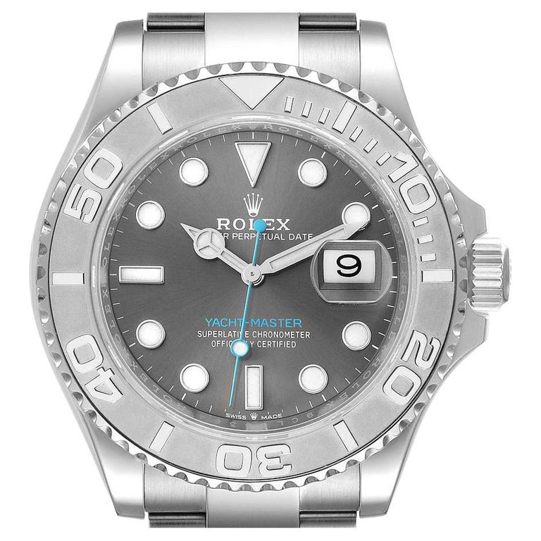 Rolex Yachtmaster Steel Platinum Bezel Rhodium Dial Mens Watch 126622 ...