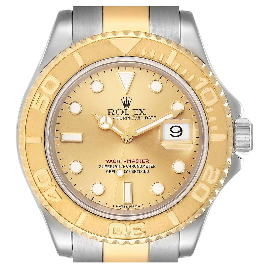 Rolex Yachtmaster Steel 18 Karat Yellow Gold Men's Watch 16623 Box For ...