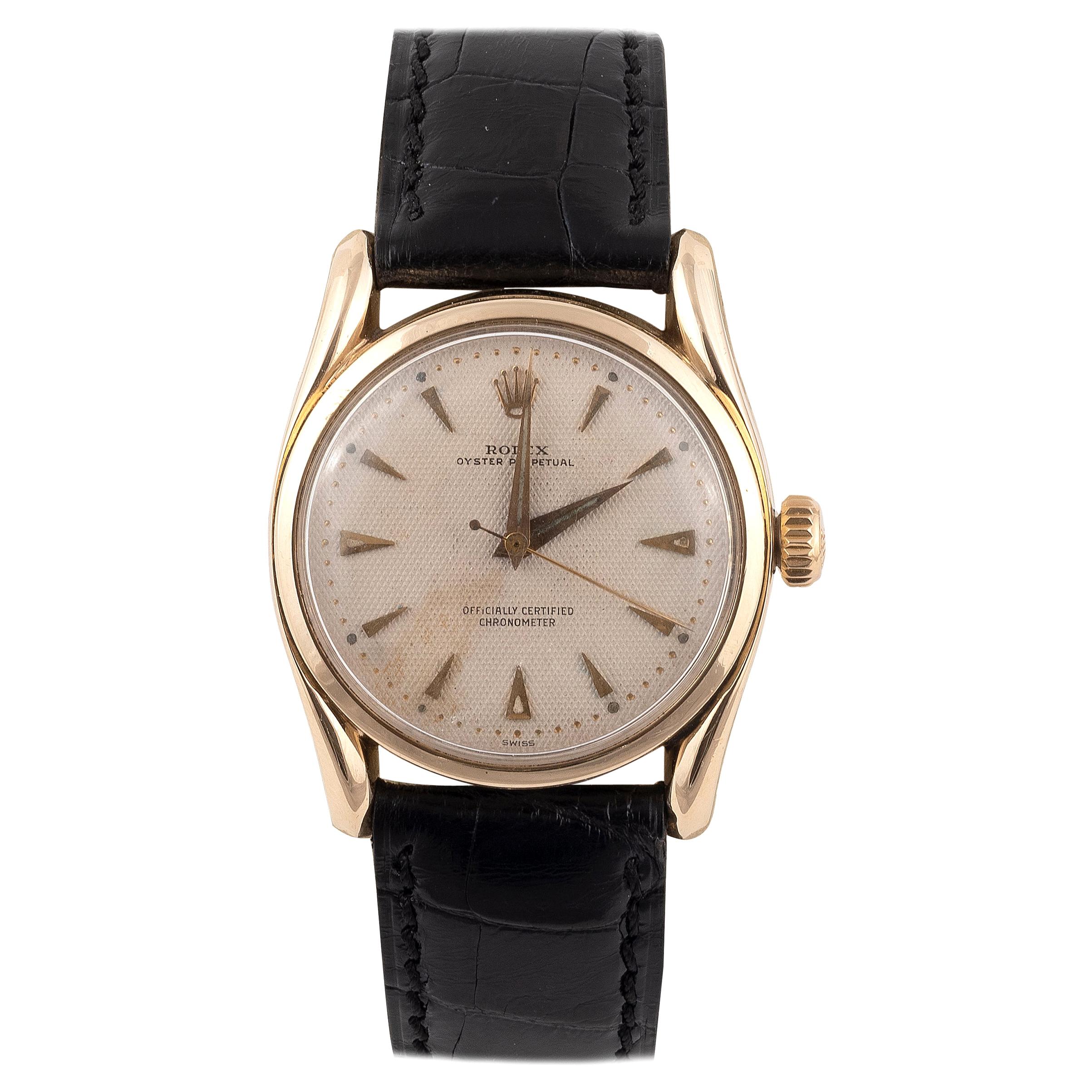 Rolex Yellow Gold Oyster Perpetual Datejust Automatic Wristwatch Ref ...