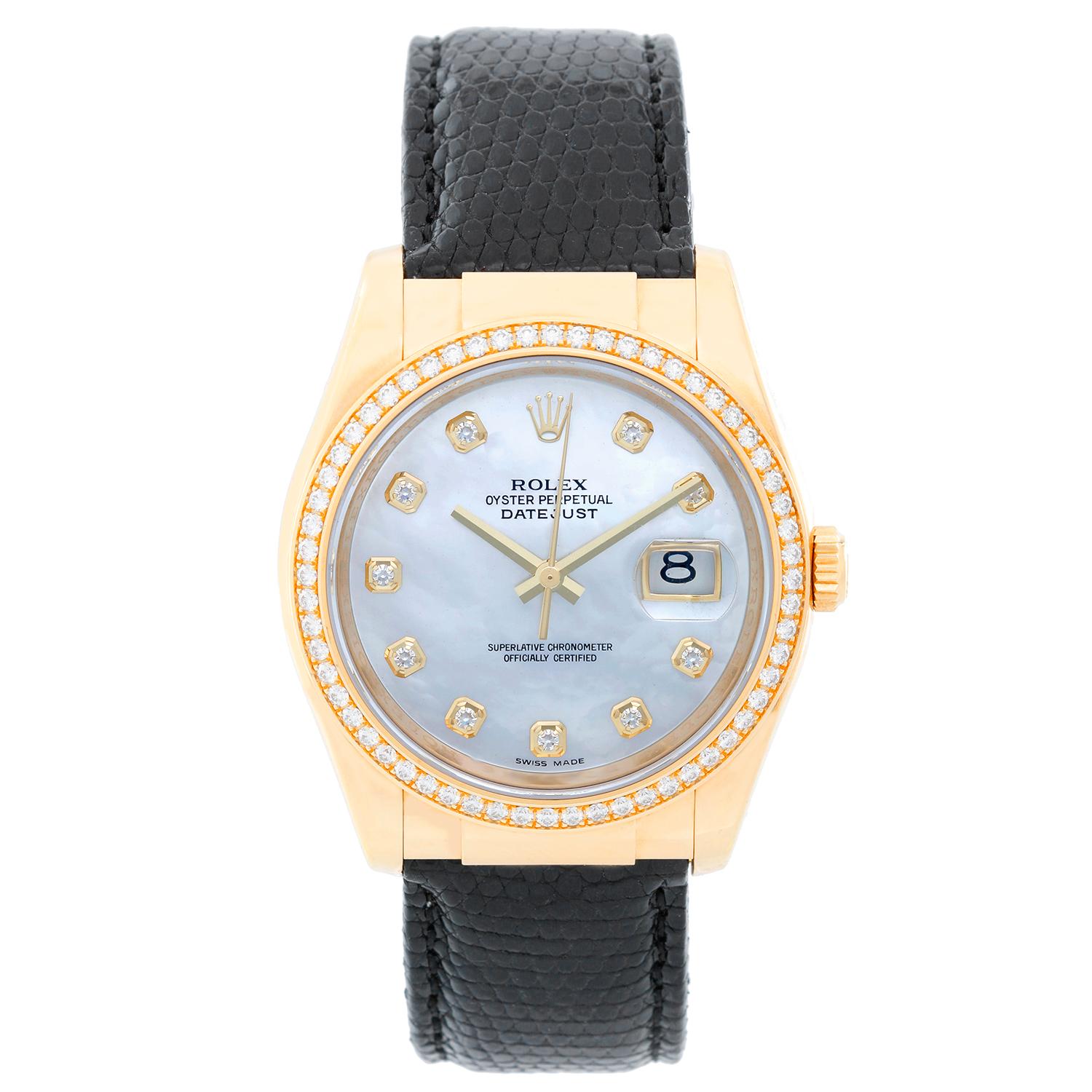 Rolex Yellow Gold Datejust Automatic Wristwatch Ref 116188 at 1stDibs