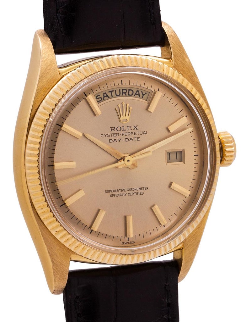 Rolex Yellow Gold Day Date self winding wristwatch Ref 6611B, circa ...
