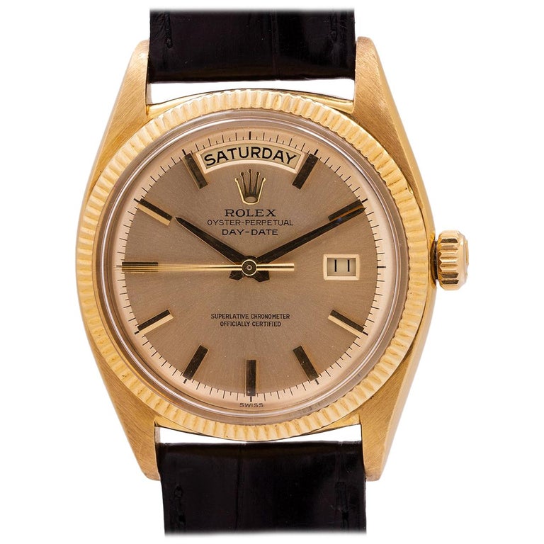 Rolex Yellow Gold Day Date self winding wristwatch Ref 6611B, circa ...