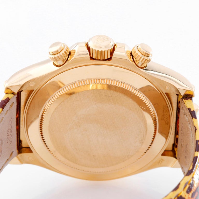 Rolex Yellow Gold Leopard SACO Daytona Cosmograph automatic Wristwatch ...