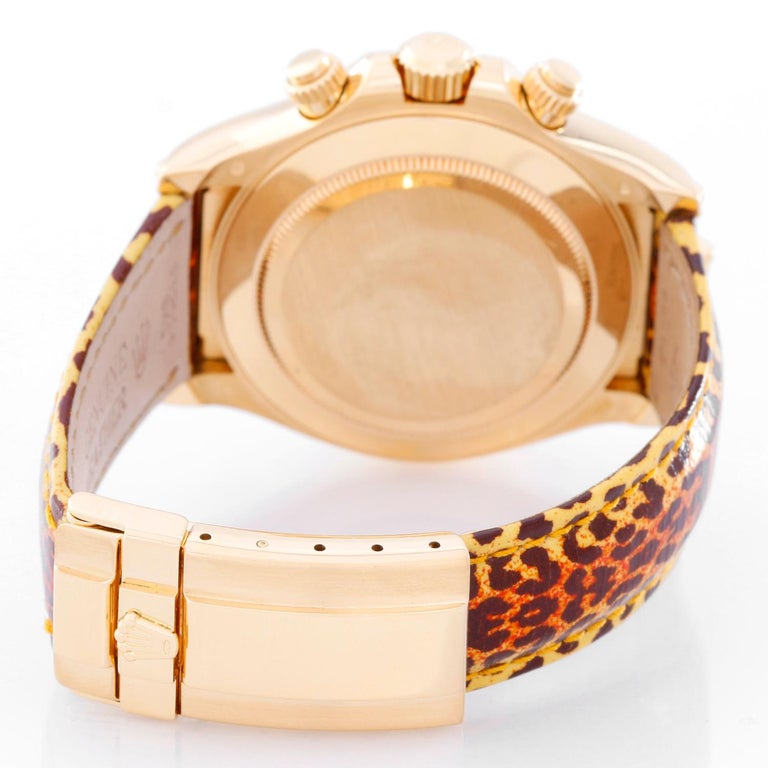 Rolex Yellow Gold Leopard SACO Daytona Cosmograph automatic Wristwatch ...