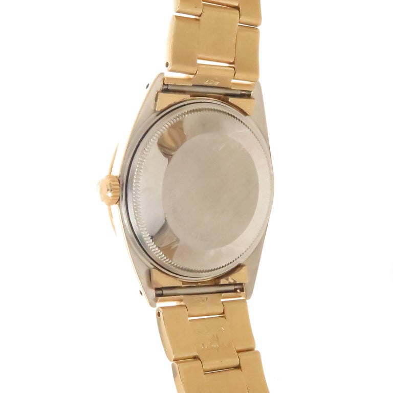 Rolex Yellow Gold Shell Custom Dial Oyster Date Automatic Wristwatch ...