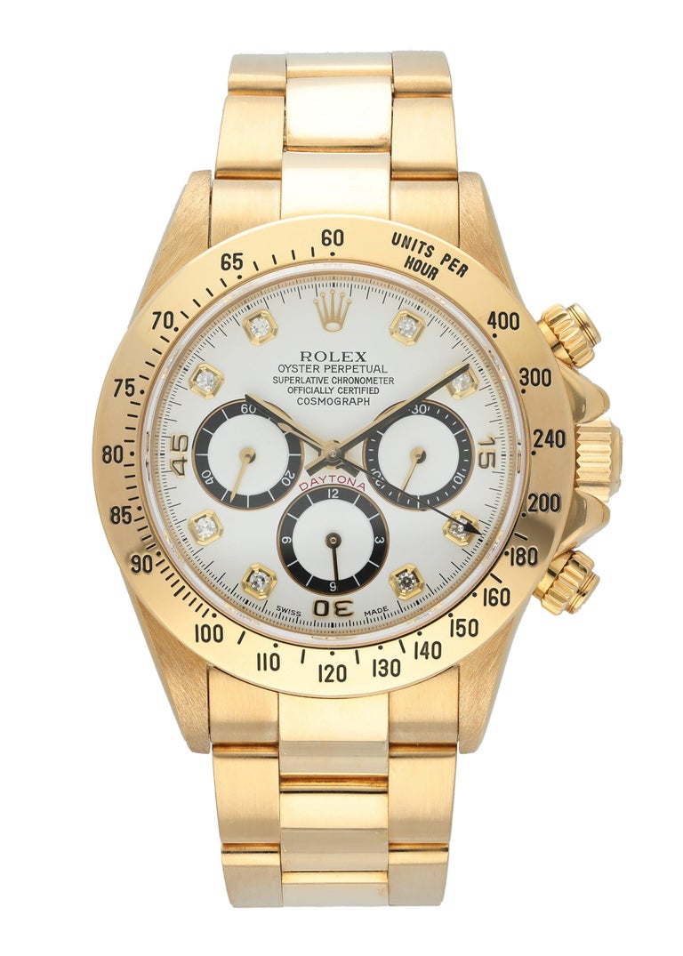 Rolex Zenith Daytona 16528 Yellow Gold Inverted Six Watch Full Set For ...
