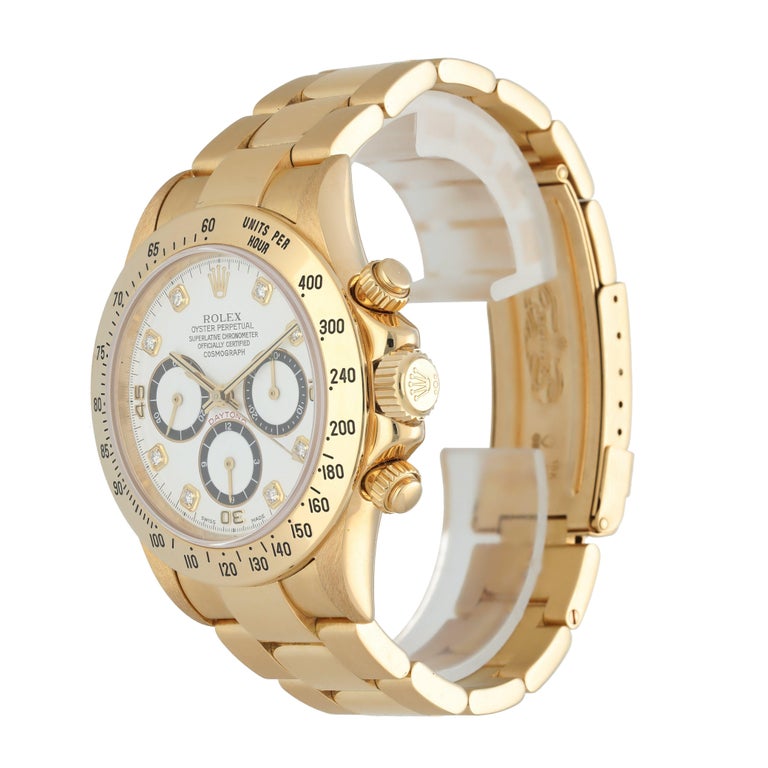 Rolex Zenith Daytona 16528 Yellow Gold Inverted Six Watch Full Set For ...