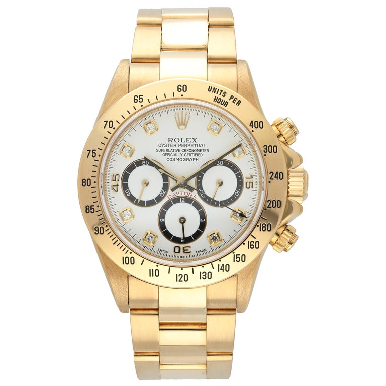 Rolex Zenith Daytona 16528 Yellow Gold Inverted Six Watch Full Set For ...