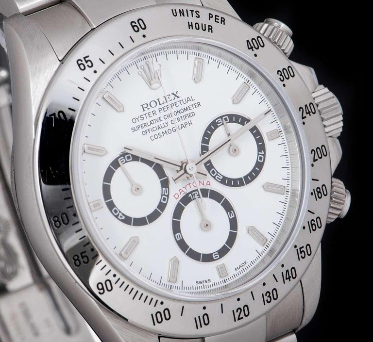 Rolex Daytona Stainless Steel Zenith Movement White Dial Automatic ...