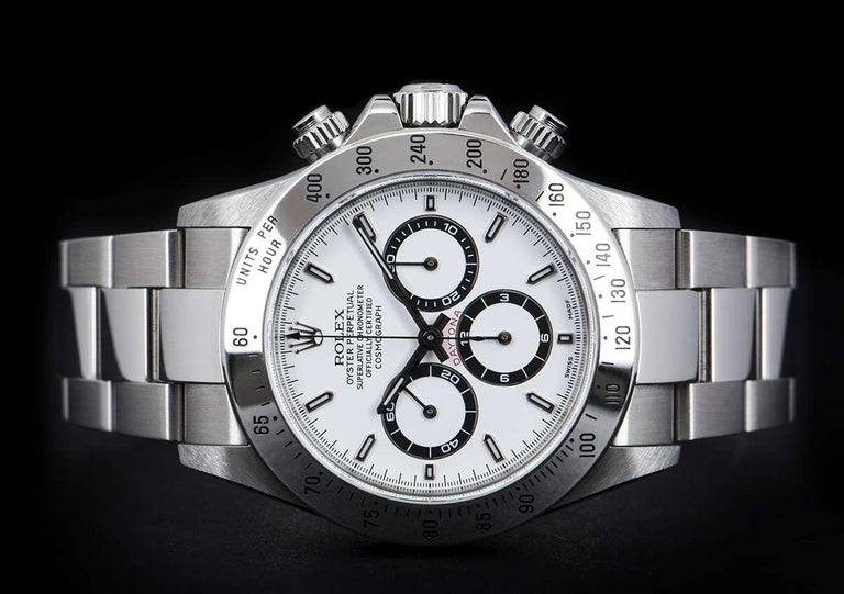 Rolex Daytona Stainless Steel Zenith Movement White Dial Automatic ...
