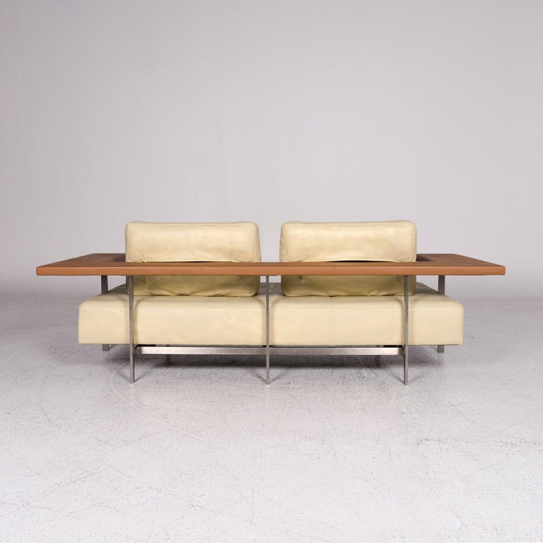 Rolf Benz Dono Leather Sofa Beige Two-Seat Couch For Sale at 1stDibs