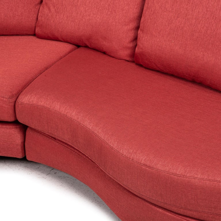 Rolf Benz Fabric Corner Sofa Red Sofa Couch For Sale at 1stDibs